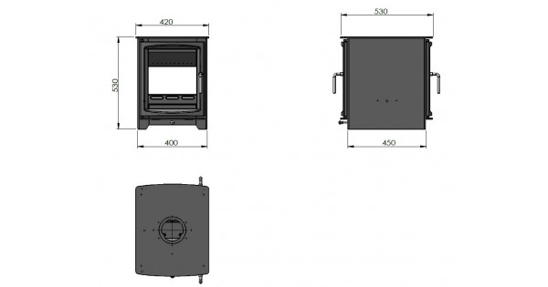 Defra Approved Ecosy+ Hampton 5 Eco Design Double Sided Wood Burning Stove