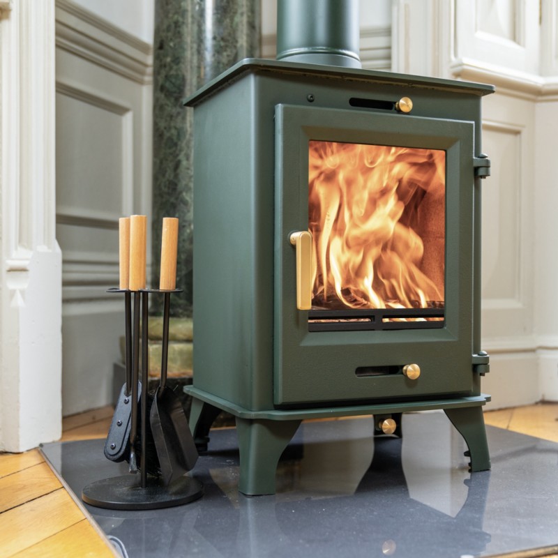 Forest Green Defra Approved 87% efficient Ottawa 5kw Contemporary Wood ...