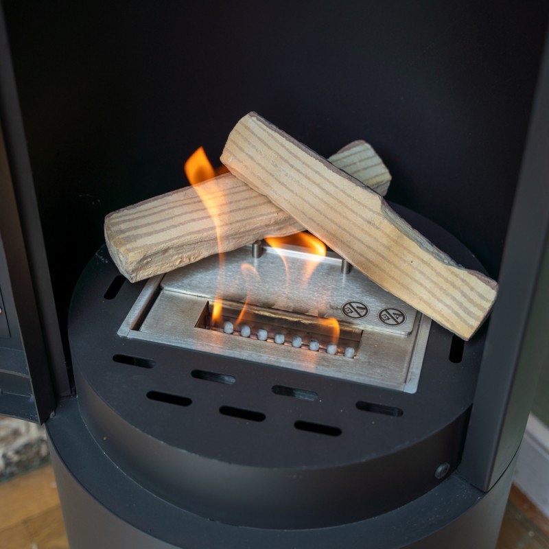 Leo Cylindrical Bio Stove - No chimney, No mess, No odour