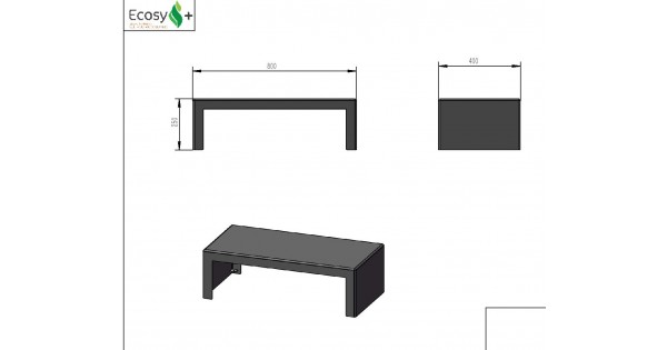 Universal Heavy Duty Steel Wood Burning Stove Stand/Bench 800w x 400d x ...