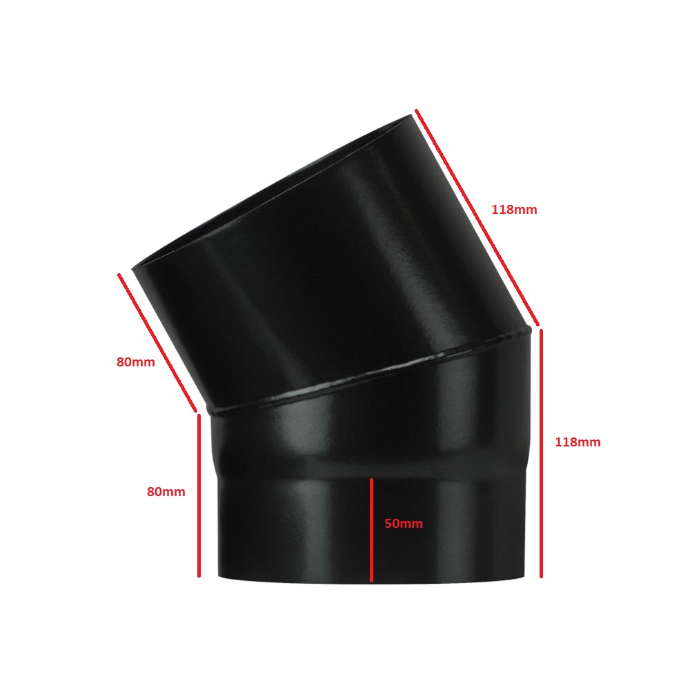 30 degree bend 5" (125mm) flue pipe