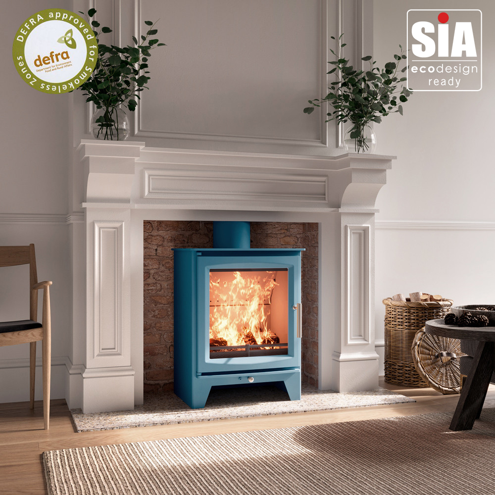 Hampton 5 XL Defra Approved - 5kw Wood Burning Stove, 7 Year Guarantee ...
