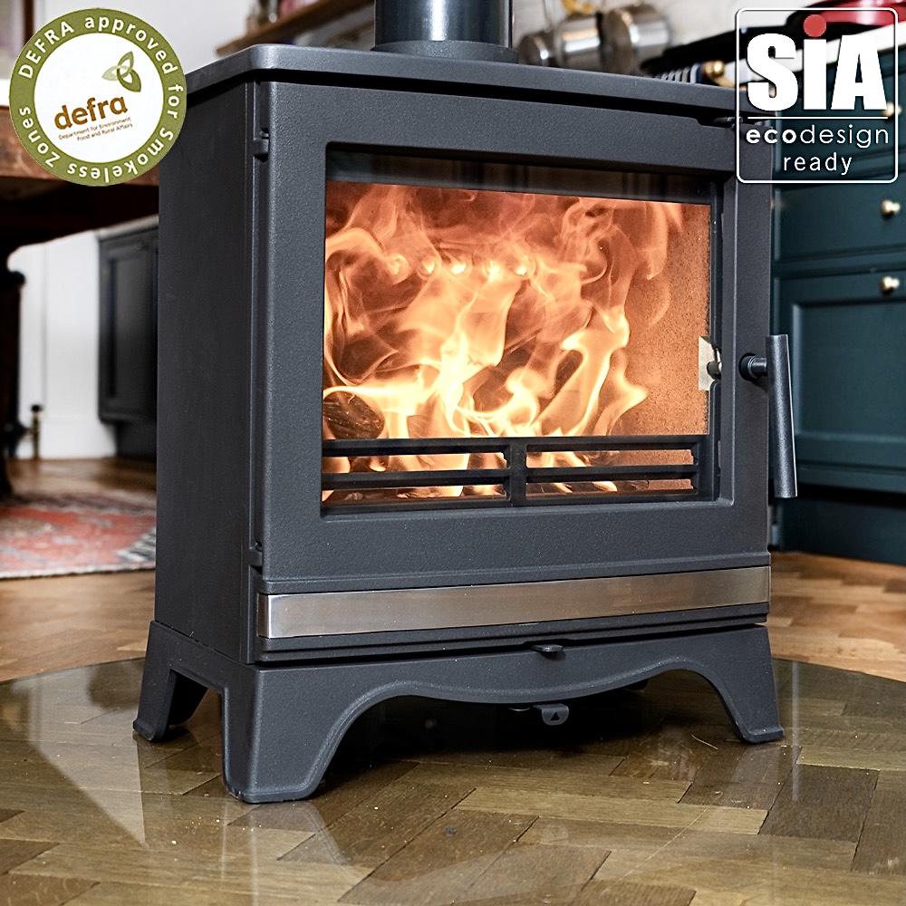 Cast Iron Ecosy+ Rock Landscape LUX Multi-Fuel Stove Eco Design Ready